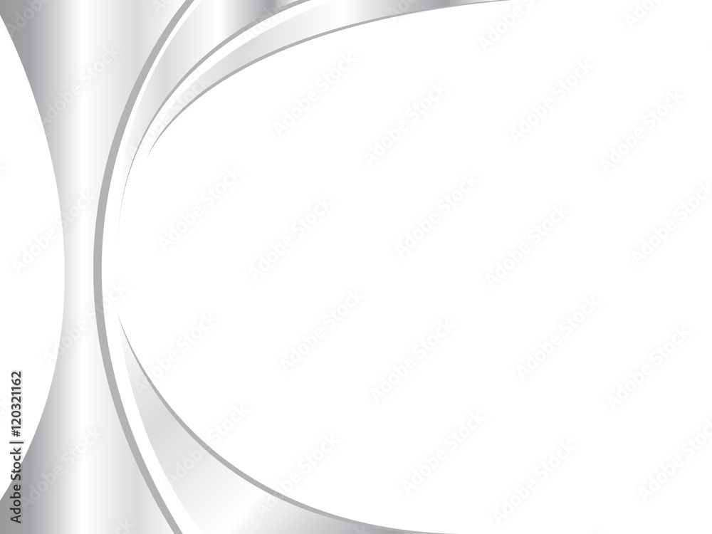 Abstract curve background with silver shade that provides empty space ...
