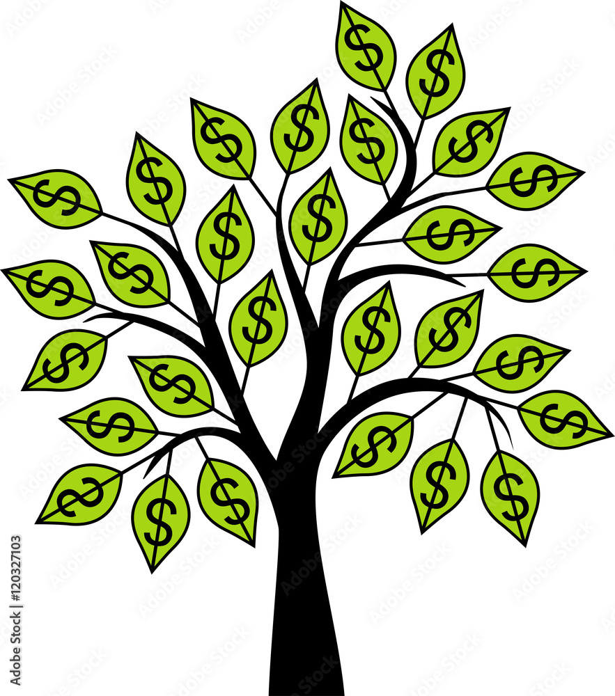Money tree Stock Vector | Adobe Stock