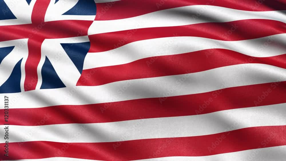 Seamless loop of the Grand Union flag. Also known as the Continental ...