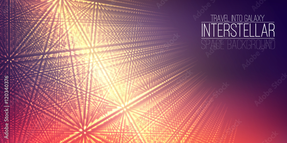 Vector interstellar space background.Cosmic galaxy illustration ...