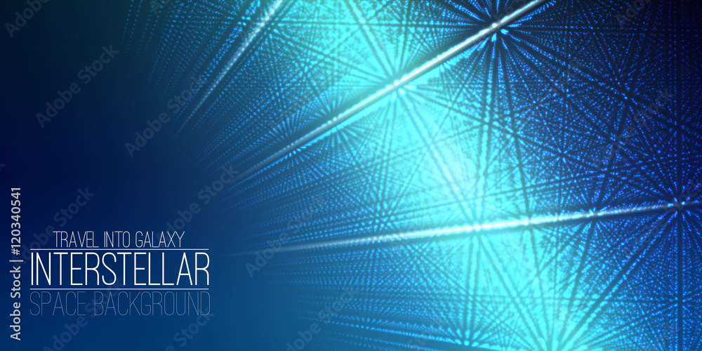 Vector interstellar space background.Cosmic galaxy illustration ...