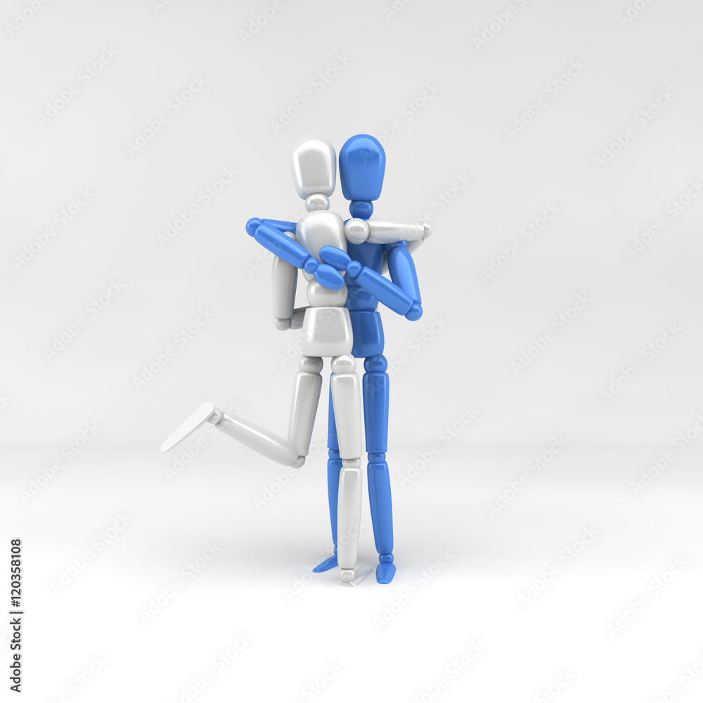 3d illustration / hug Stock Photo | Adobe Stock