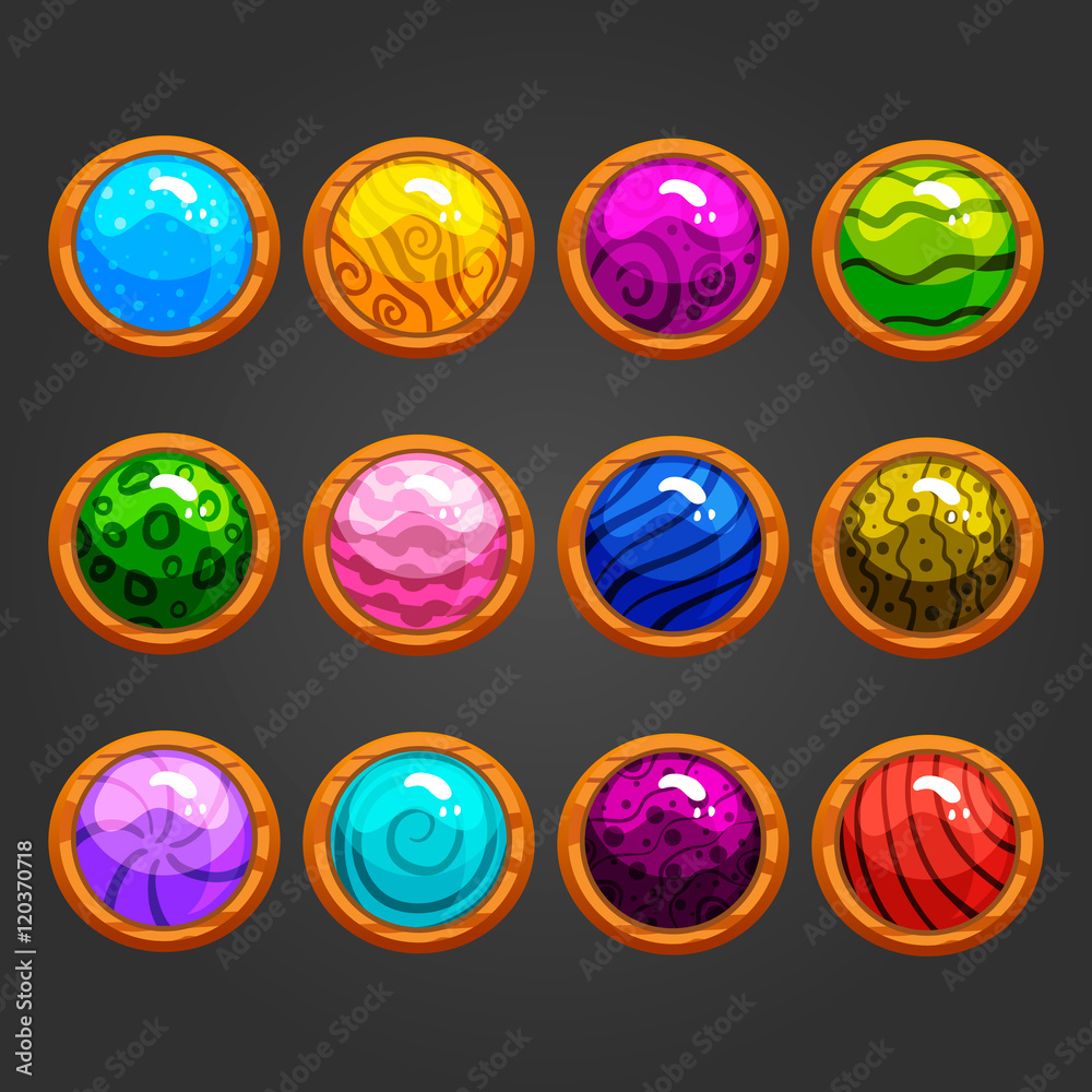 set of game buttons-2 Stock Vector | Adobe Stock