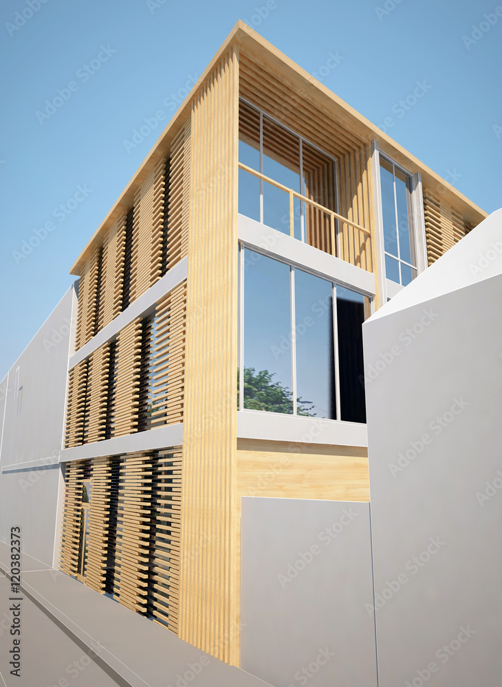 sketch design of inset house ,3dwire frame render building Stock ...