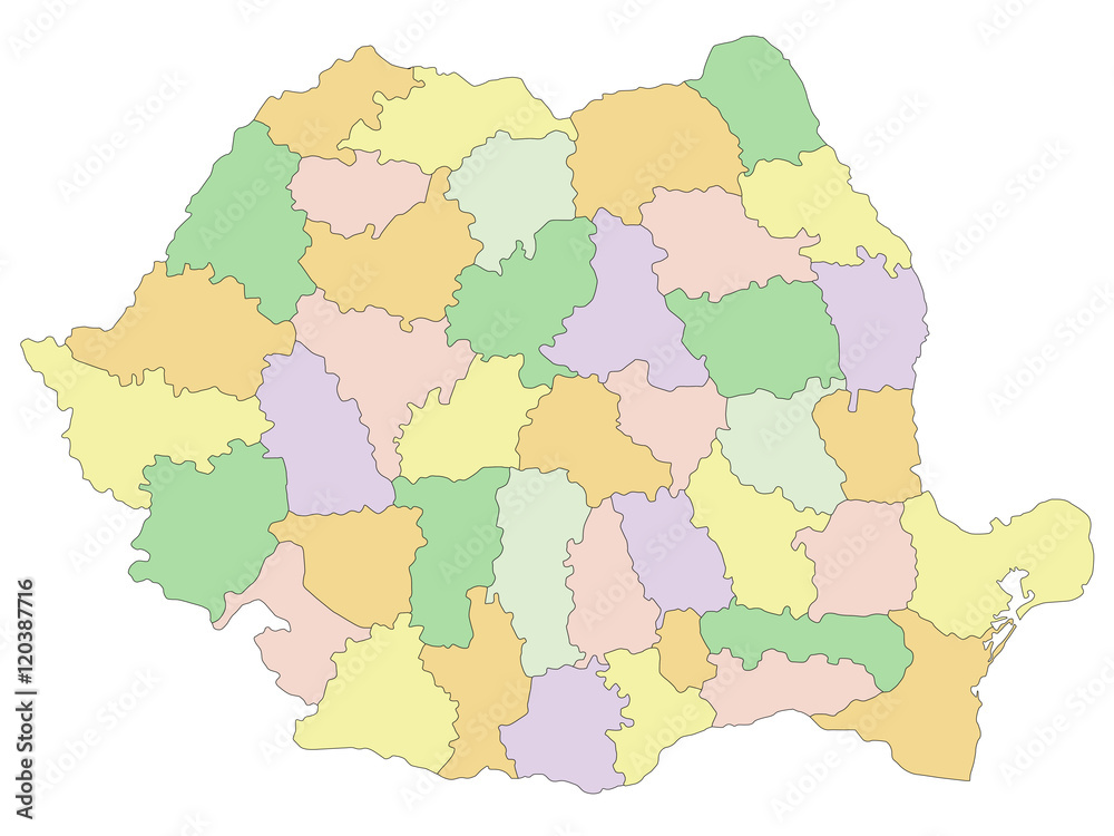 Romanian Political Map