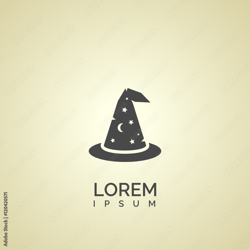 Wizard hat sign. icon design Stock Vector | Adobe Stock