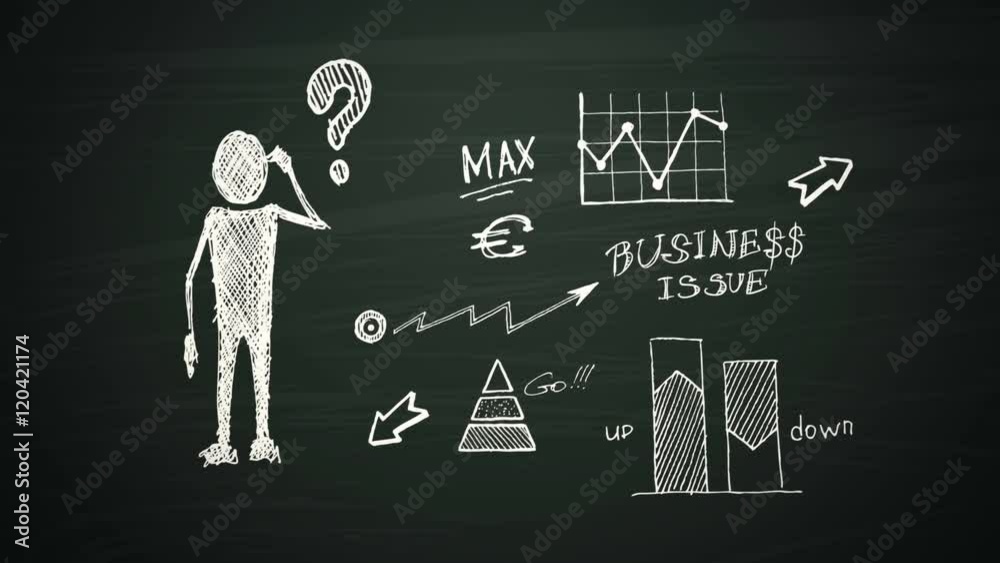 Vídeo do Stock: Business man infographic visualization of project issue ...