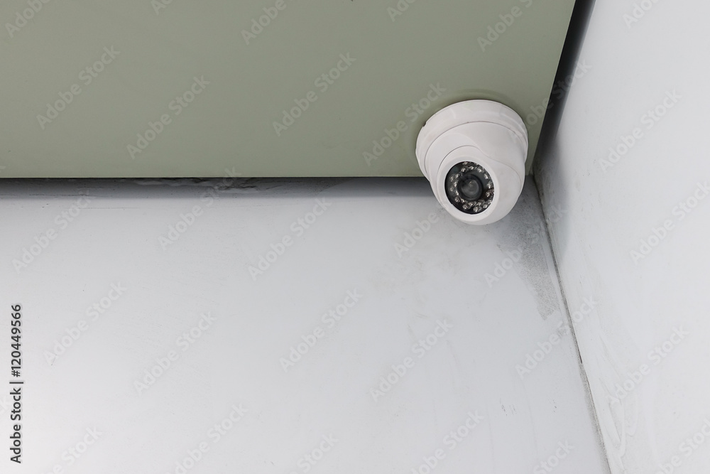 cctv camera security installed on ceiling for safety concept Stock ...