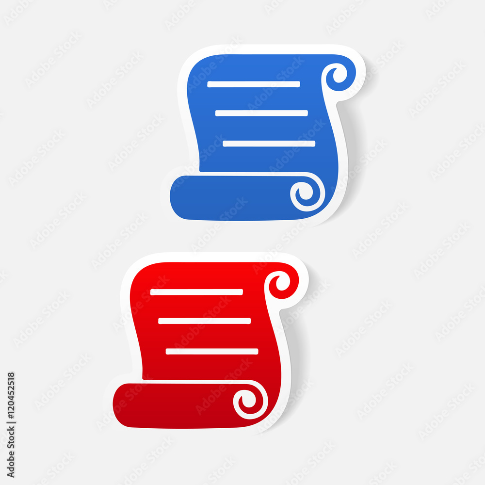 realistic design element: blank paper Stock Vector | Adobe Stock