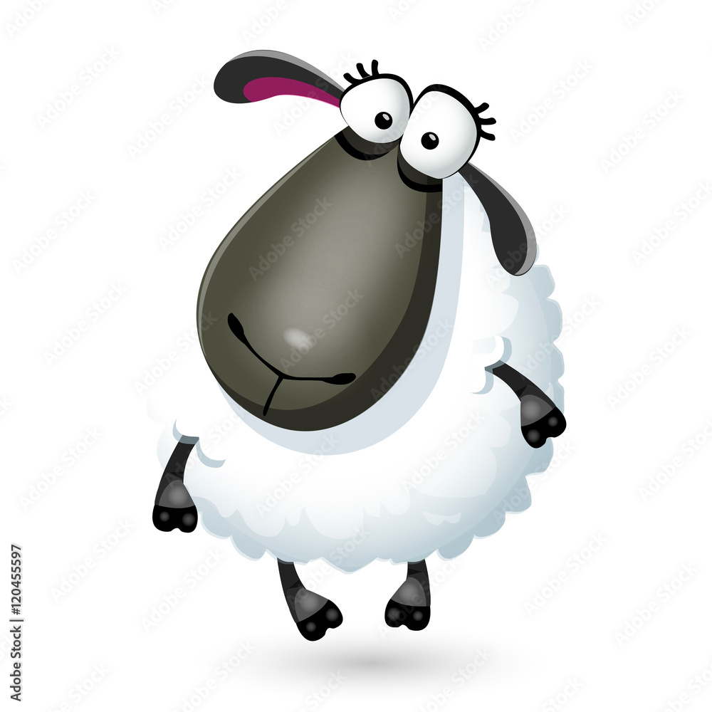Funny Cartoon Sheep