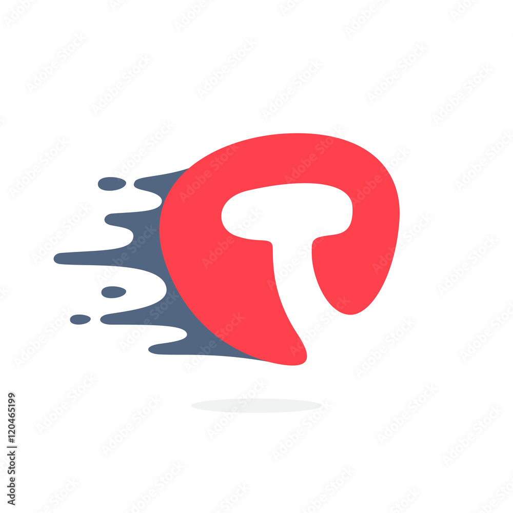 Letter T logo with fast speed water, fire, energy lines. Stock Vector ...