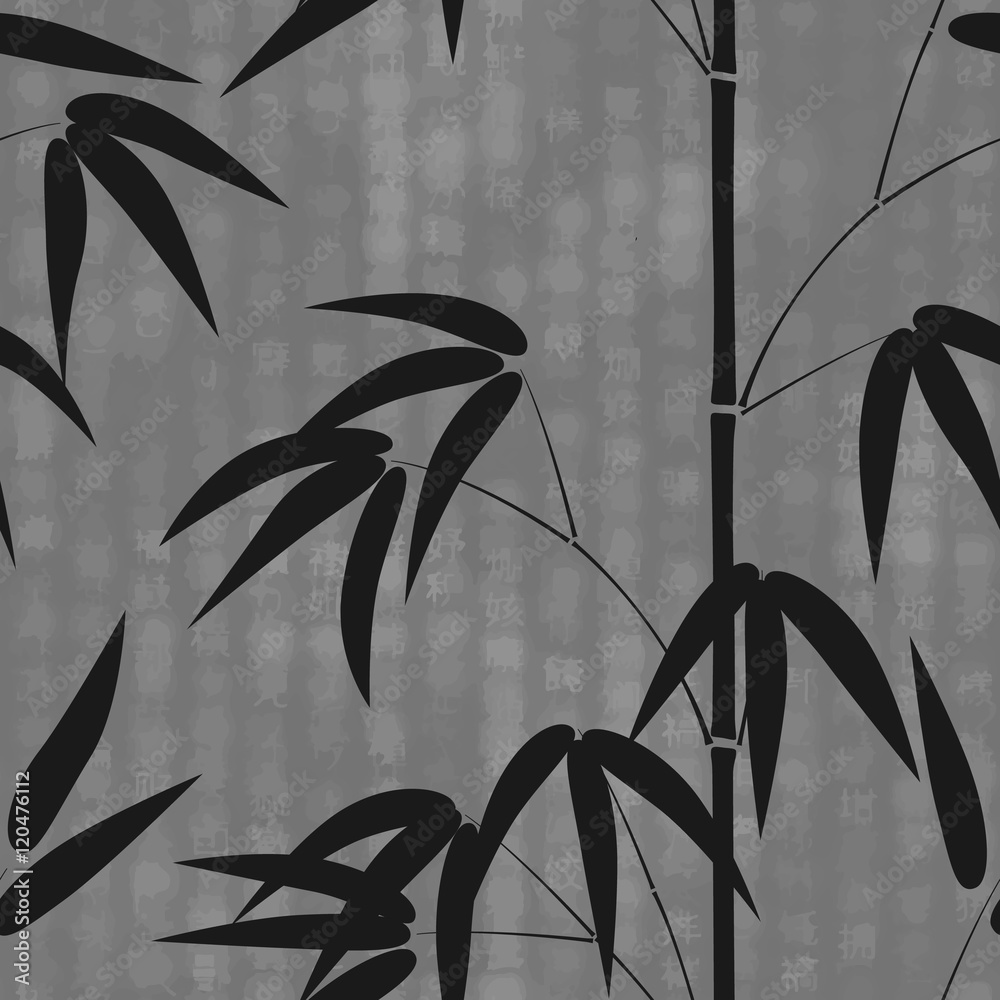 Seamless pattern drawn japanese style bamboo on a background with ...