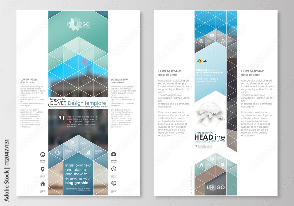 Blog graphic templates. Page website design template, easy editable ...