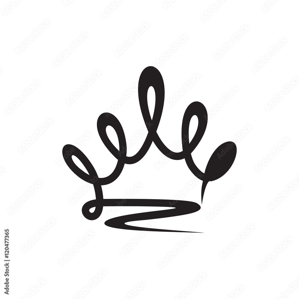 Abstract Crown Logo Stock Vector | Adobe Stock