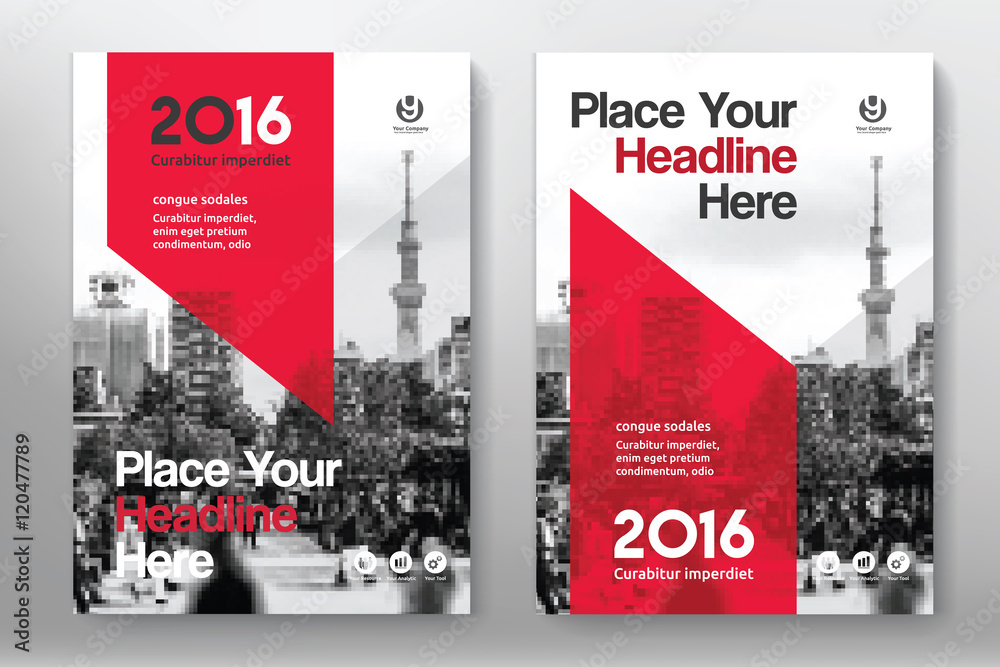 Red Color Scheme with City Background Business Book Cover Design ...