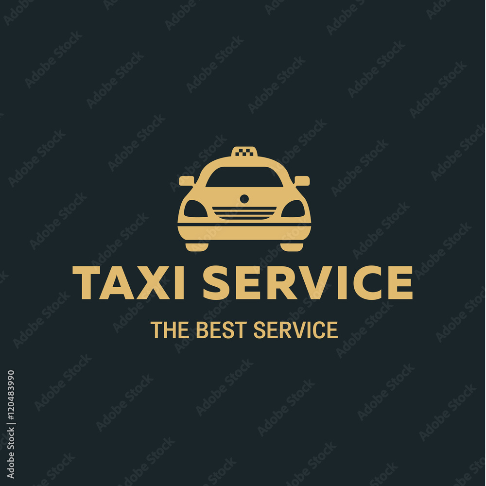 Logo Best Taxi car, flat style icon illustration Stock Illustration ...