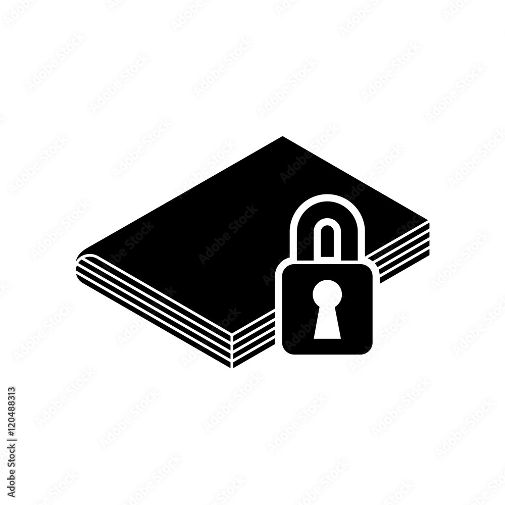 book with padlock icon vector illustration design Stock Vector | Adobe ...