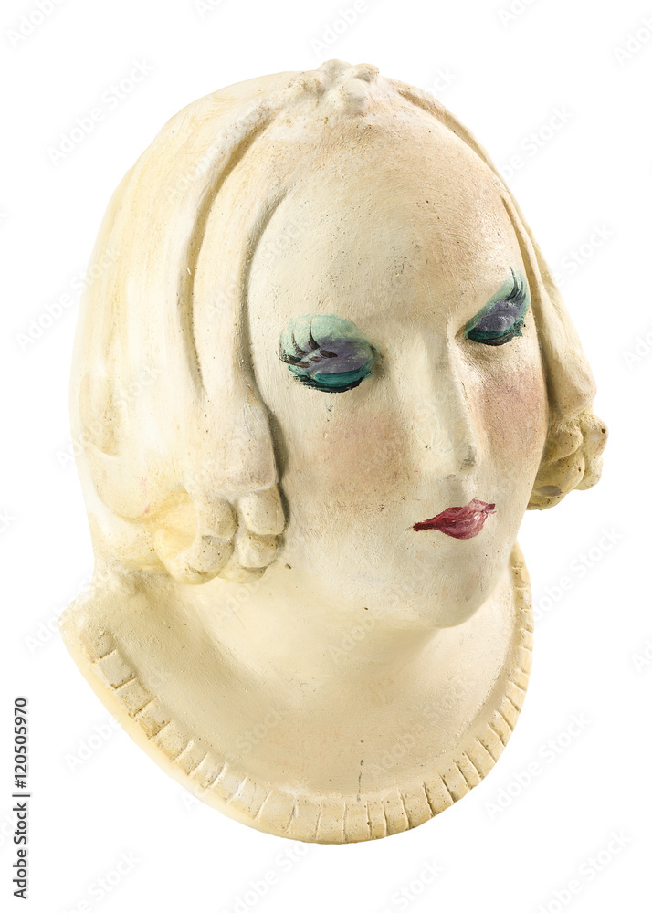 artwork - isolated plaster bust on white background, freigestelle Gips ...