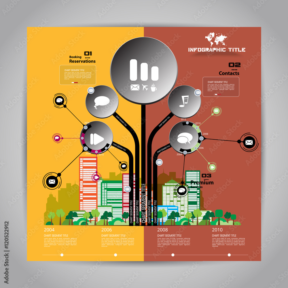Tree Diagram Concept Infographic vector de Stock | Adobe Stock