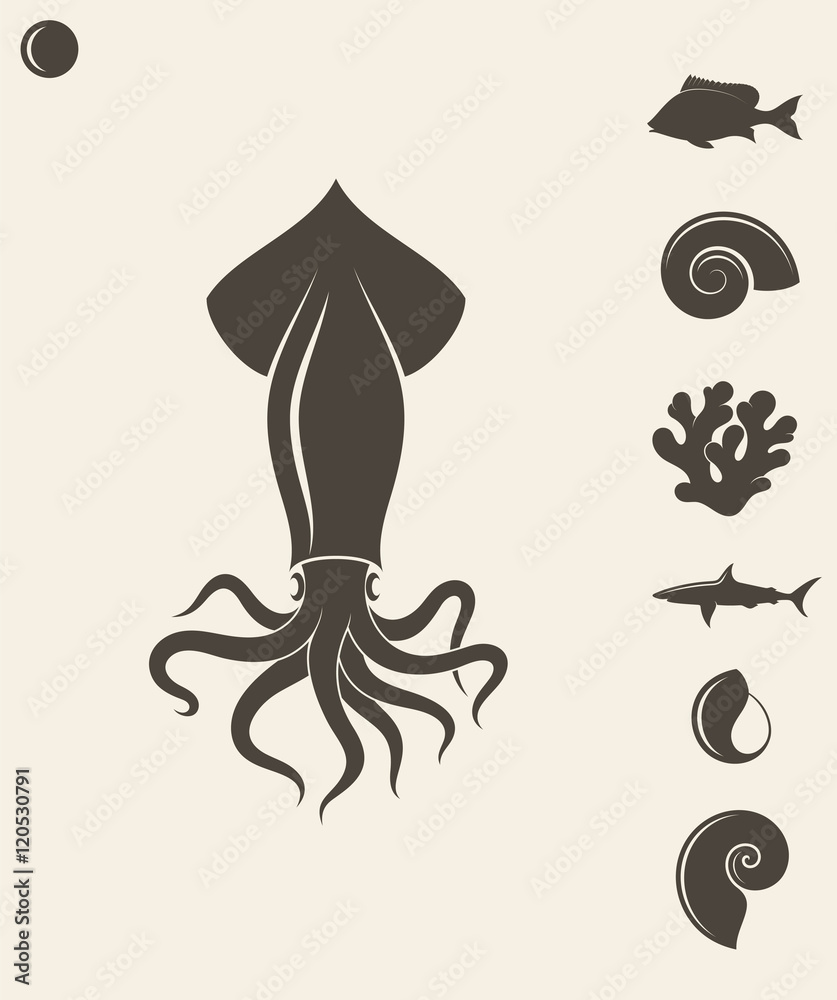 Sea. Icon set Stock Vector | Adobe Stock