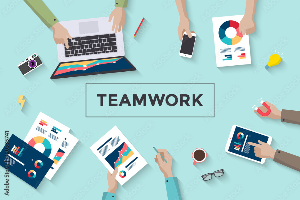 Concept design of business teamwork, meating and planning people Stock ...