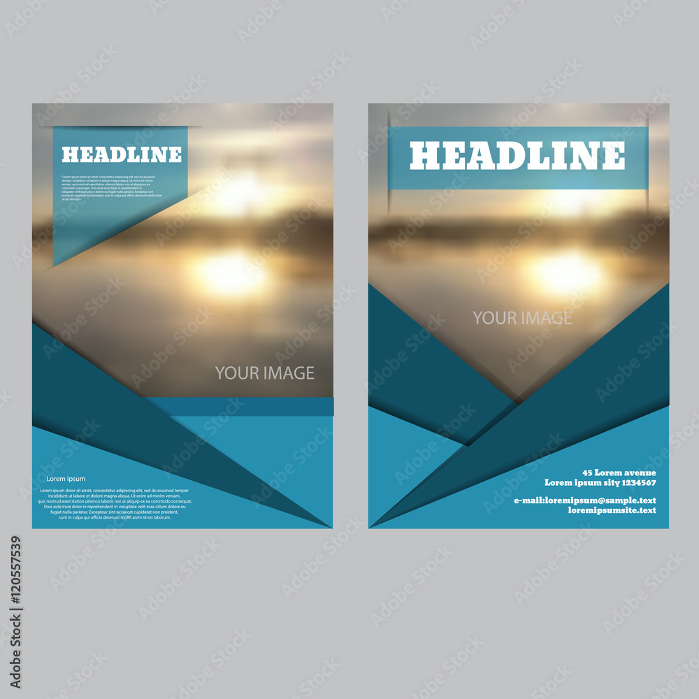 A4 flyer design template vector leaflet cover presentation abst Stock ...