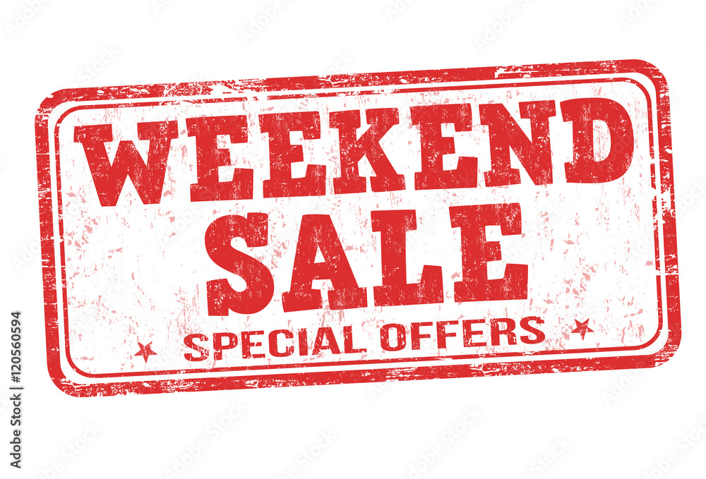 Weekend sale stamp Stock Vector | Adobe Stock