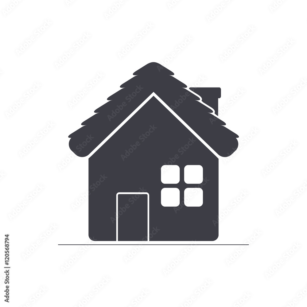 Village house icon. Rural or country home flat sign. Vector isolated ...