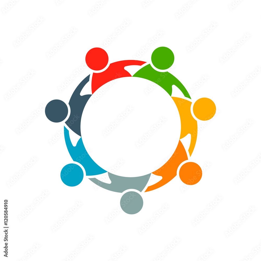 People Group Collaboration Logo. Vector graphic design illustra Stock ...