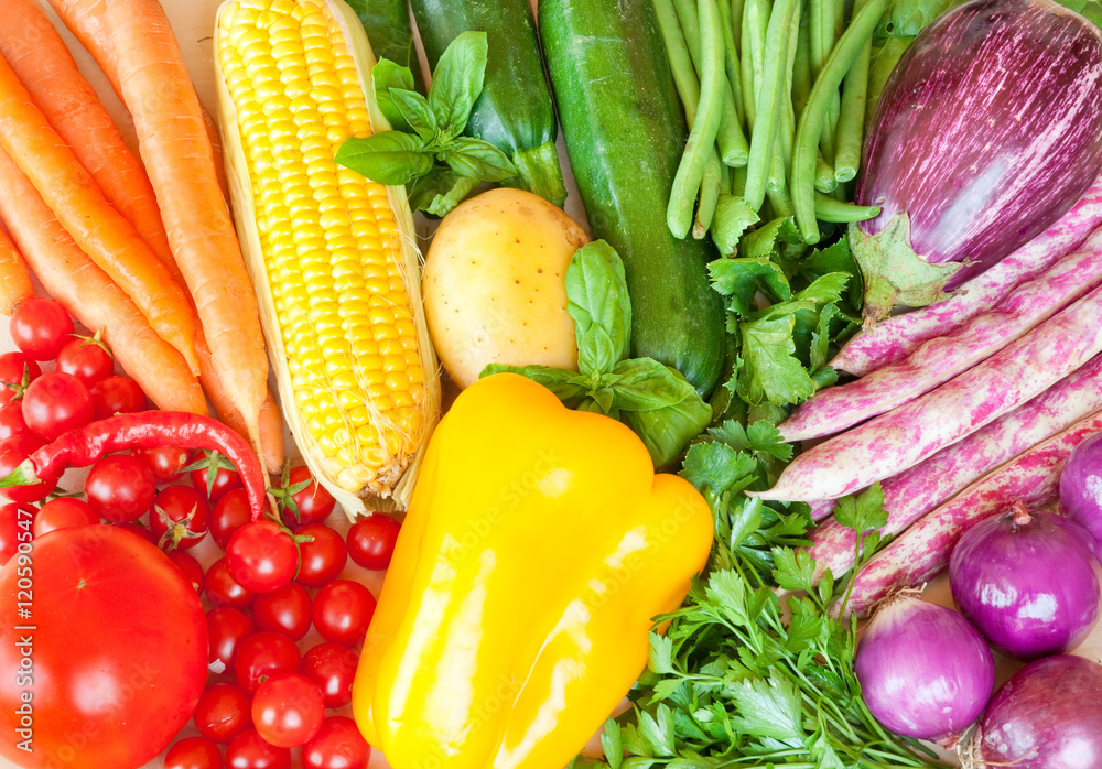 Various vegetables of Rainbow colors Photos | Adobe Stock