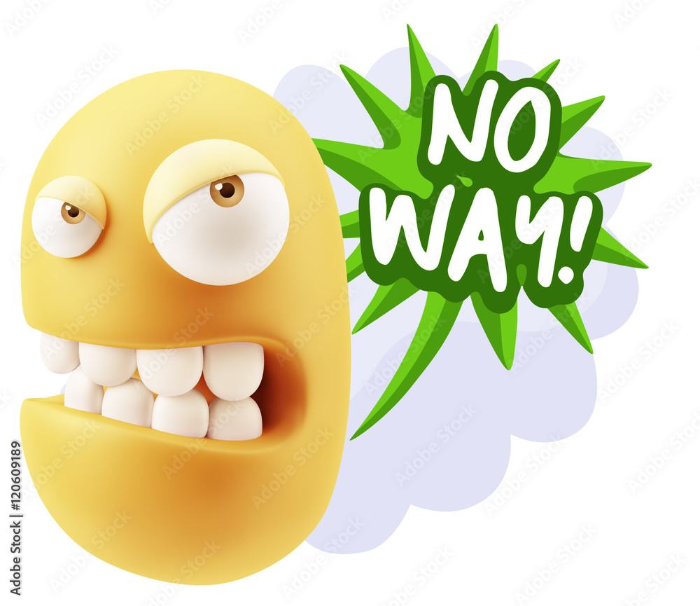 Smiley Face Saying No