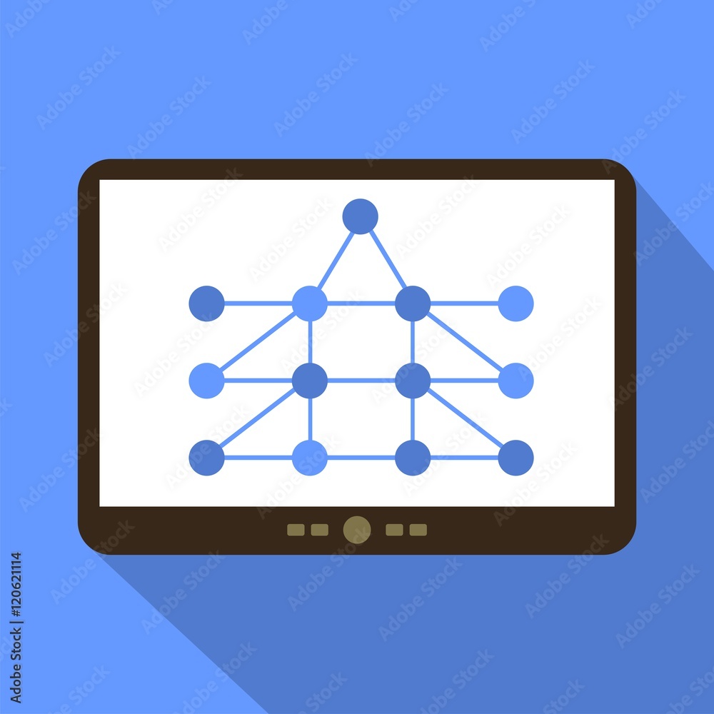 Network Diagram Tablet Icon Stock Vector | Adobe Stock