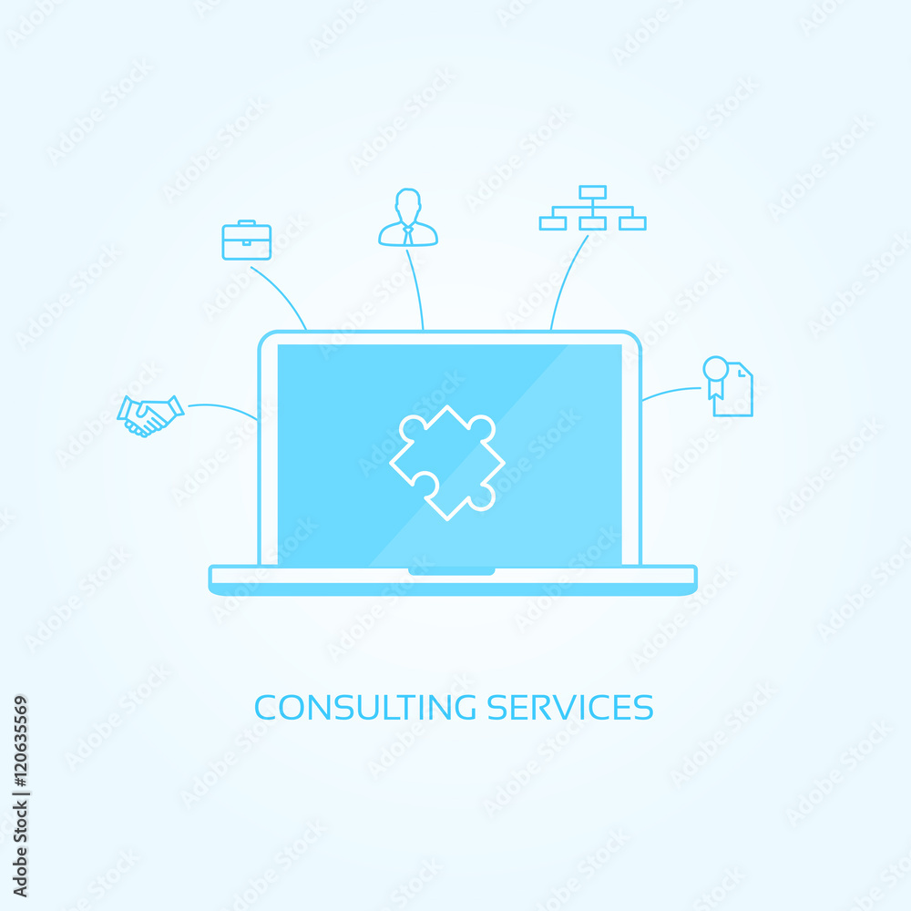 Consulting Services Icons Stock Vector | Adobe Stock
