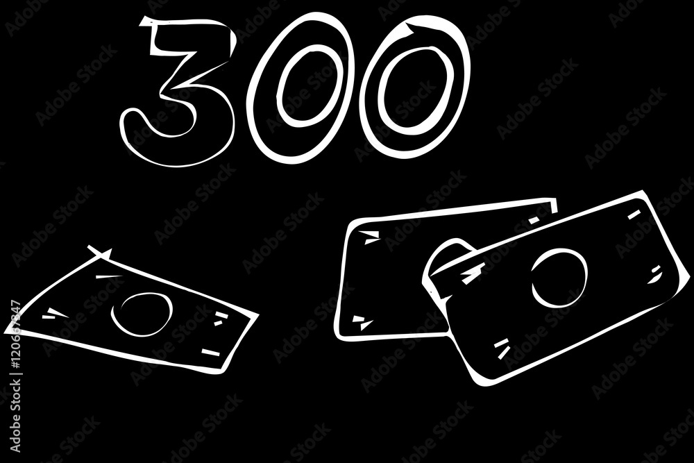 vector sketch of money in paper notes Stock Vector | Adobe Stock