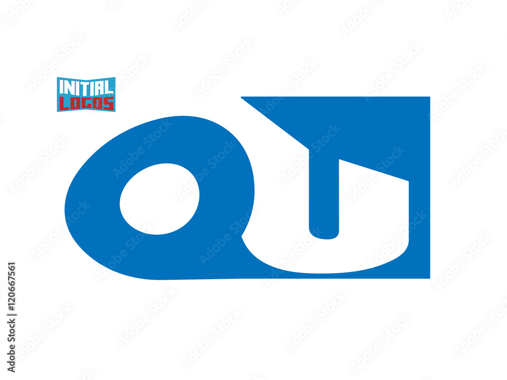 OU Initial Logo for your startup venture.vector illustrator Stock ...