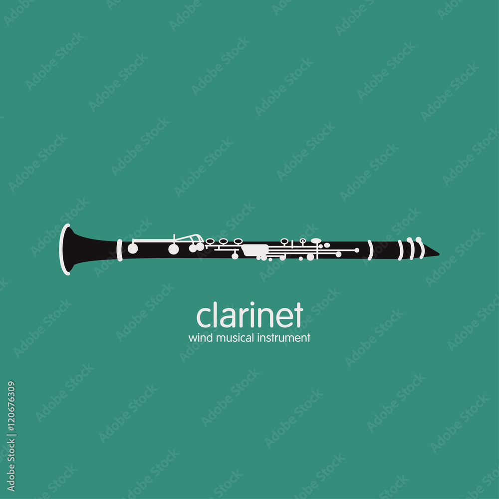 Vector illustration of a clarinet Stock Vector | Adobe Stock