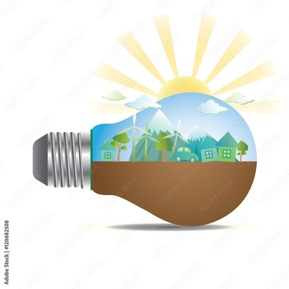 green concept. Green infographics.Green city Stock Vector | Adobe Stock