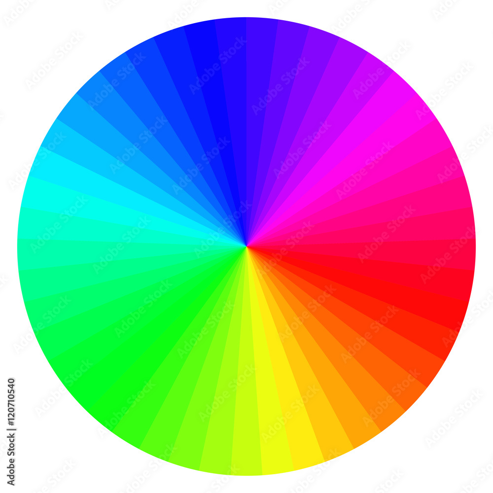 color wheel with different colors Stock Vector | Adobe Stock