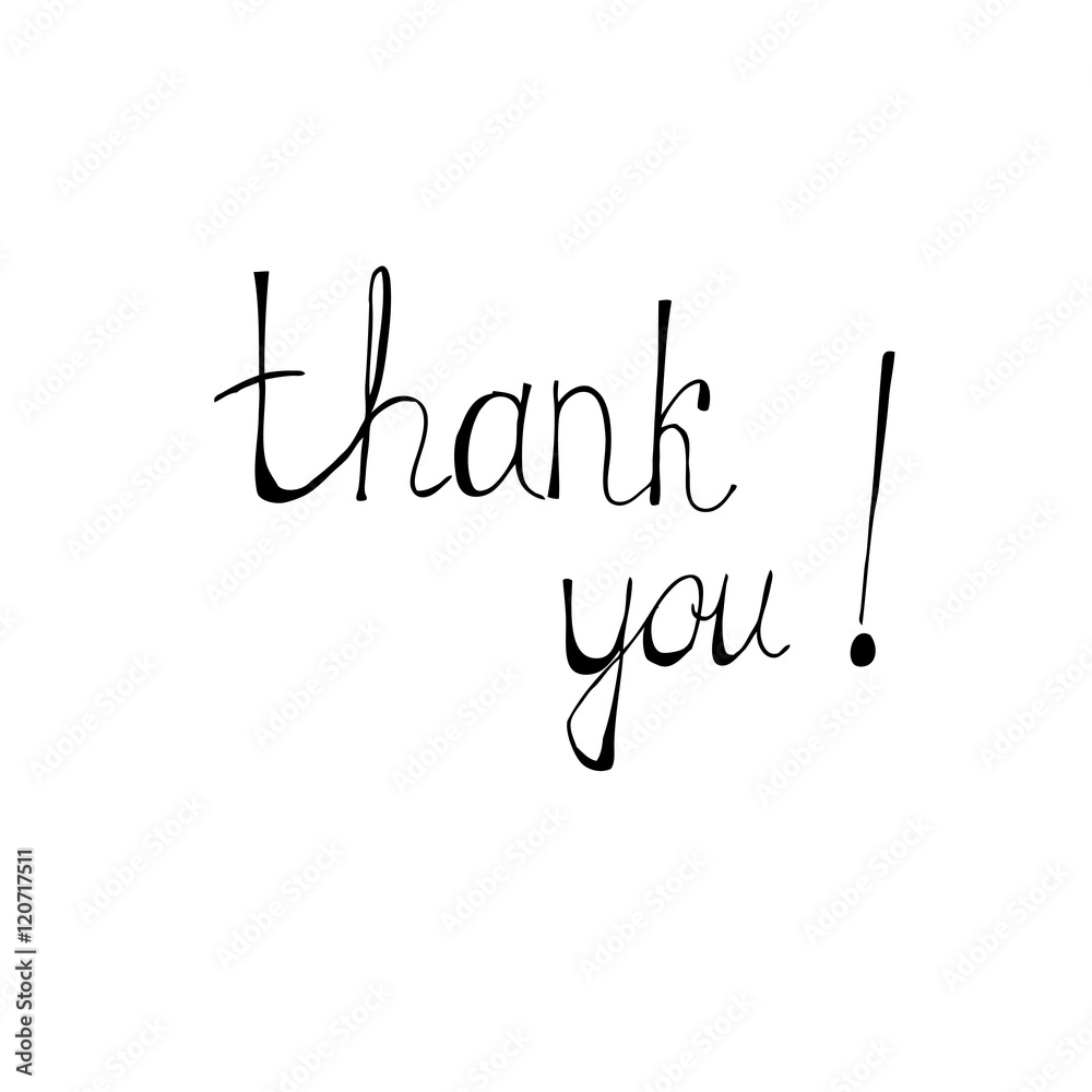 "Thank you" on a white background. Stock Vector | Adobe Stock
