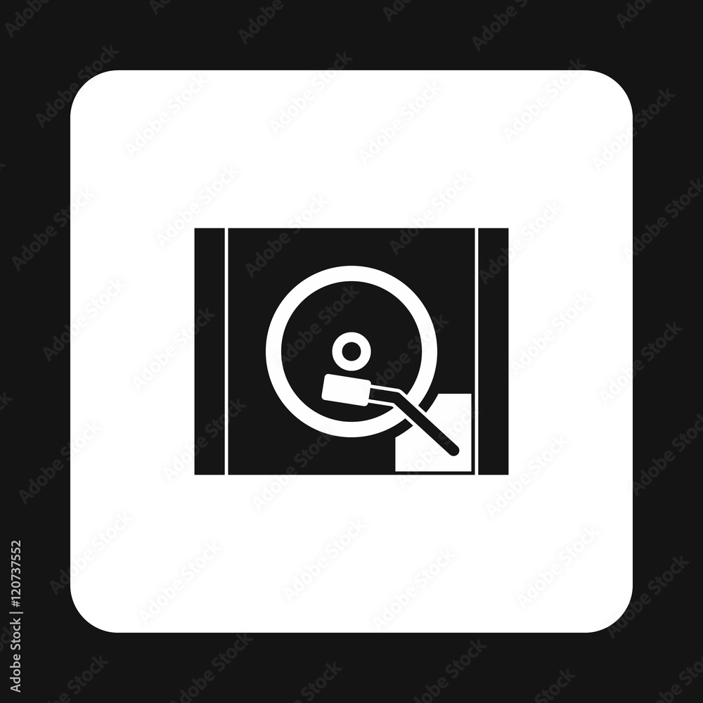 HDD icon in simple style on a white background vector illustration ...