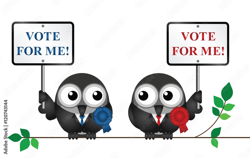 Left and right wing politicians vying for your vote vector de Stock ...