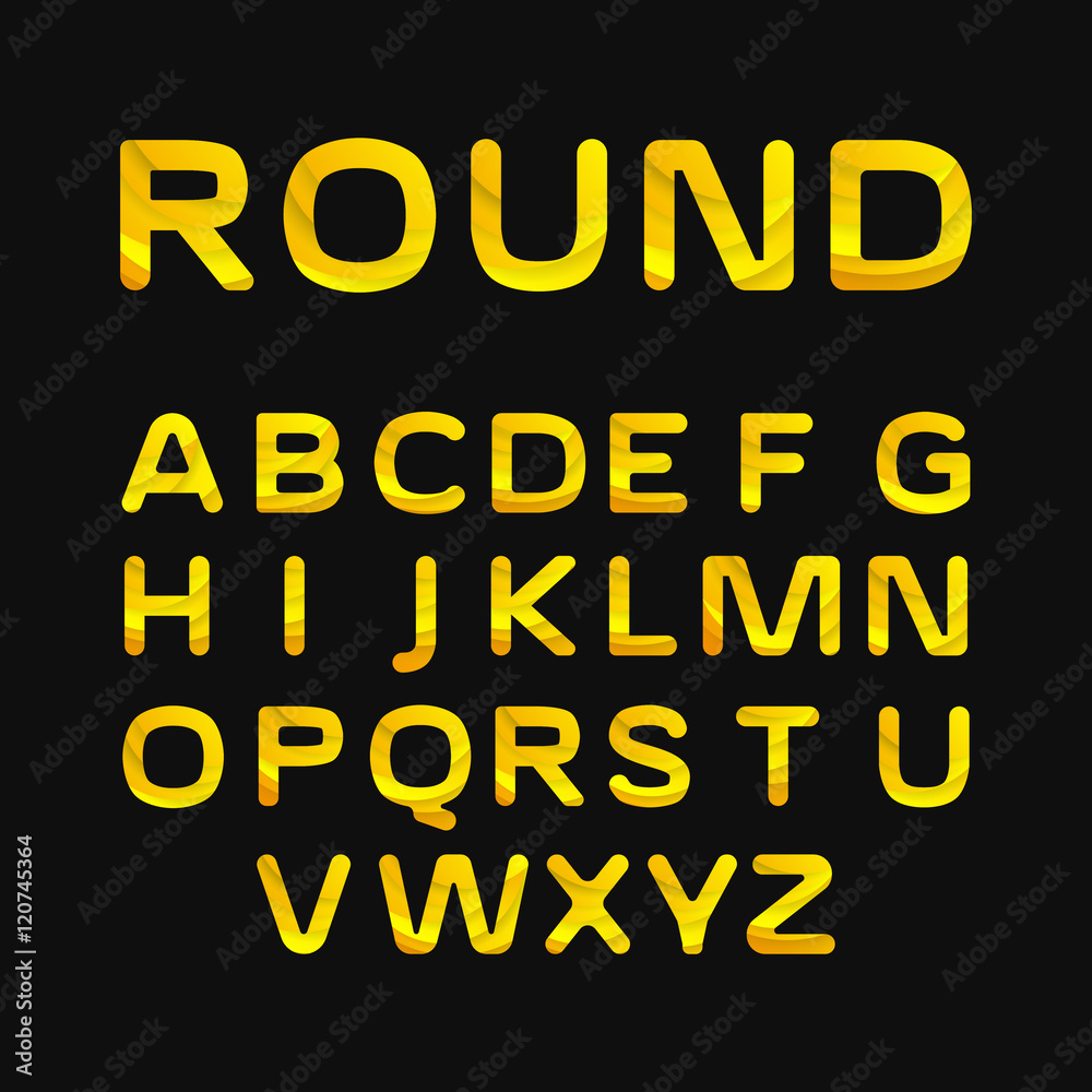 Round ABC. Band Letters. Concept For Your Logo. Vector Illustration ...