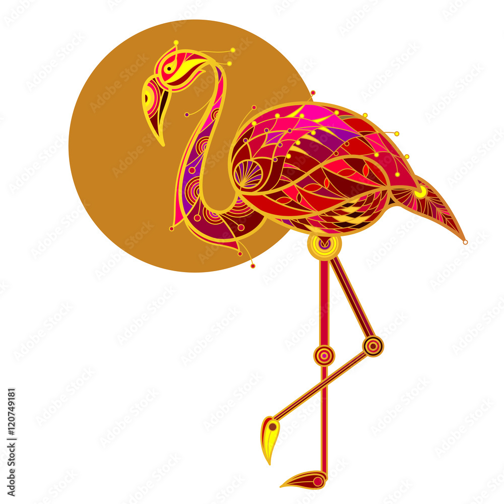 Vector image flamingo Stock Vector | Adobe Stock