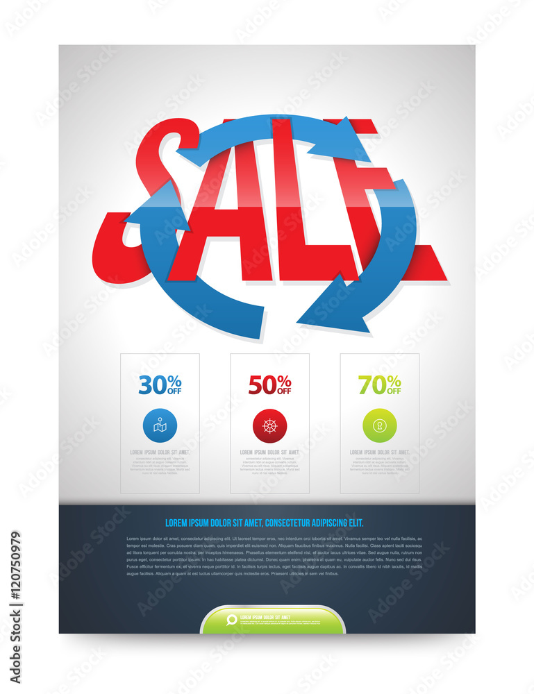 Sale poster design template vector. Vector illustration for promotion ...