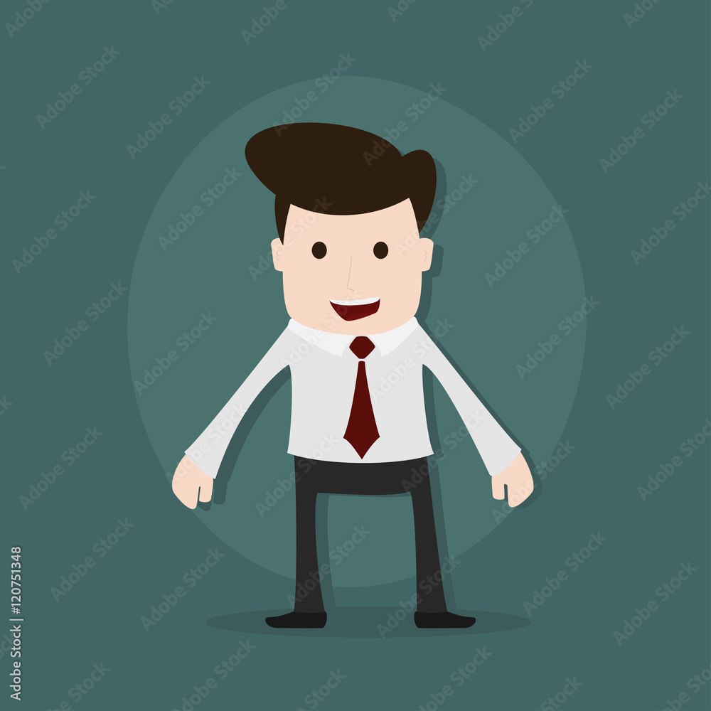 Cartoon illustration of a young businessman,Vector EPS10. Stock Vector ...