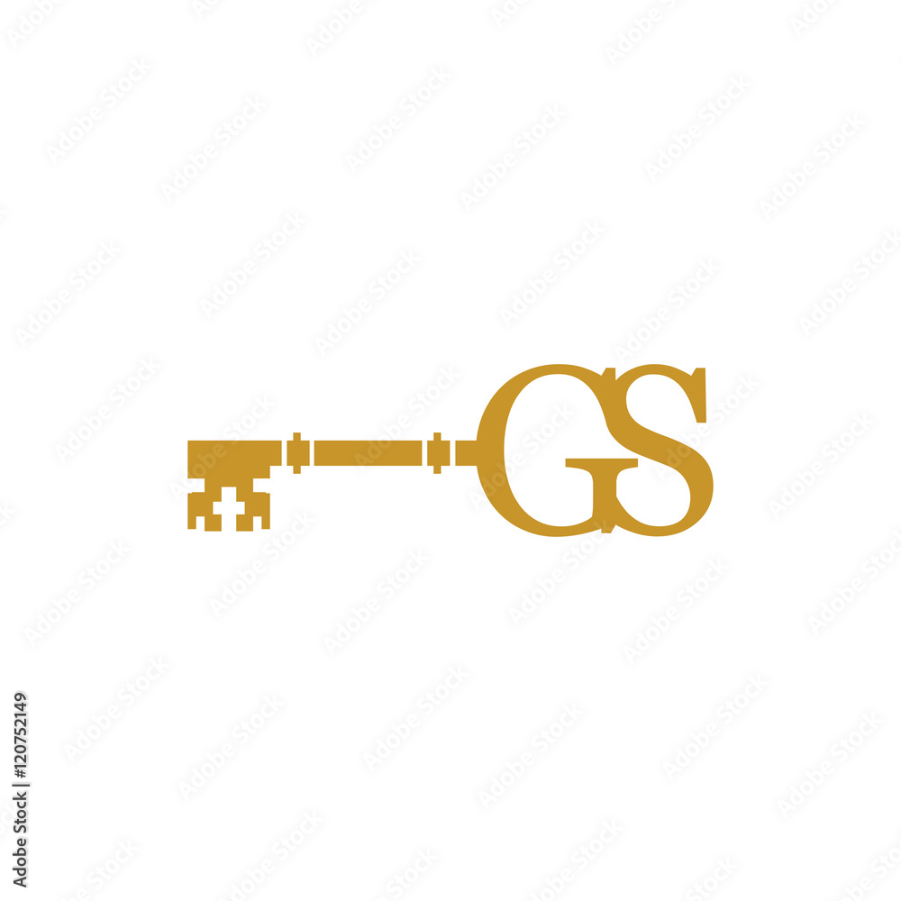 GS Key Logo Vector Icon Stock Vector | Adobe Stock