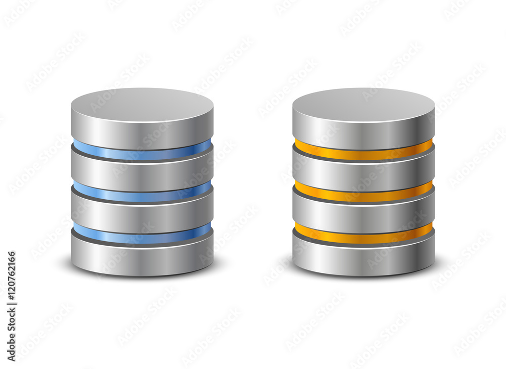 Database vector icons Stock Vector | Adobe Stock