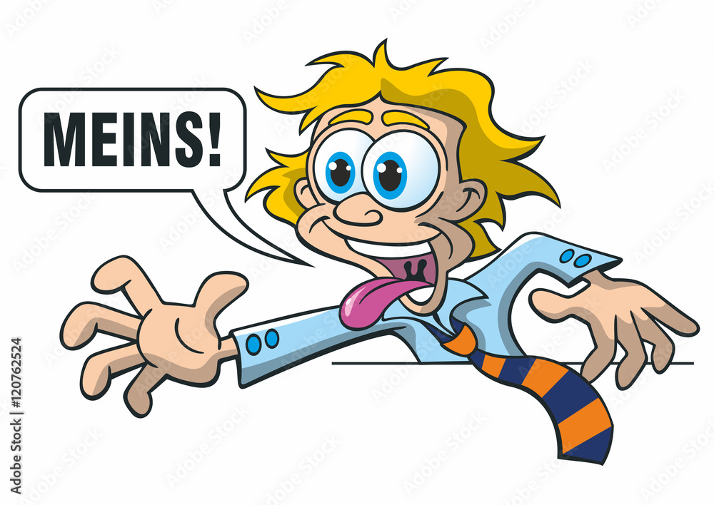 Cartoon Comic Gier zugreifen meins Stock-Vektorgrafik | Adobe Stock