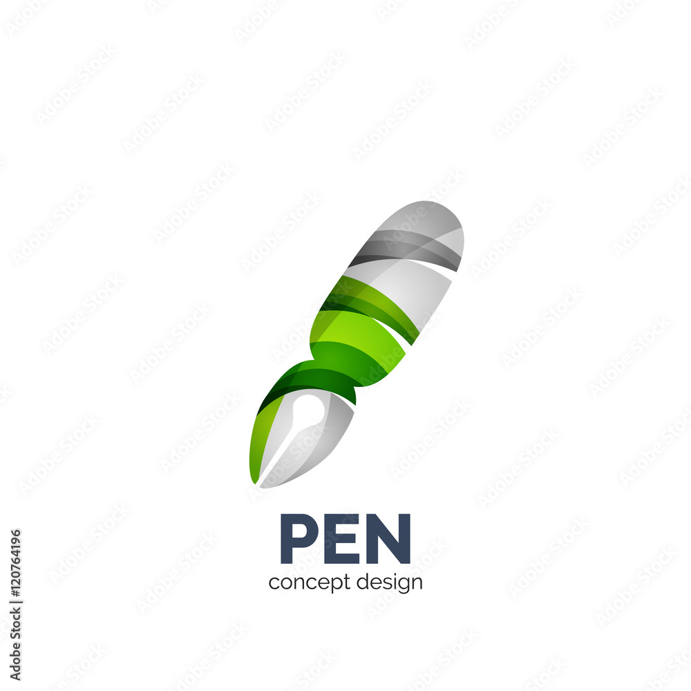 Vector pen logo Stock Vector | Adobe Stock