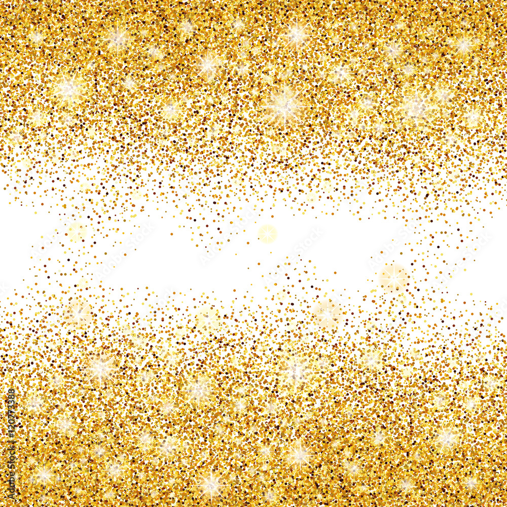 Gold glitter background sparkles Stock Vector | Adobe Stock